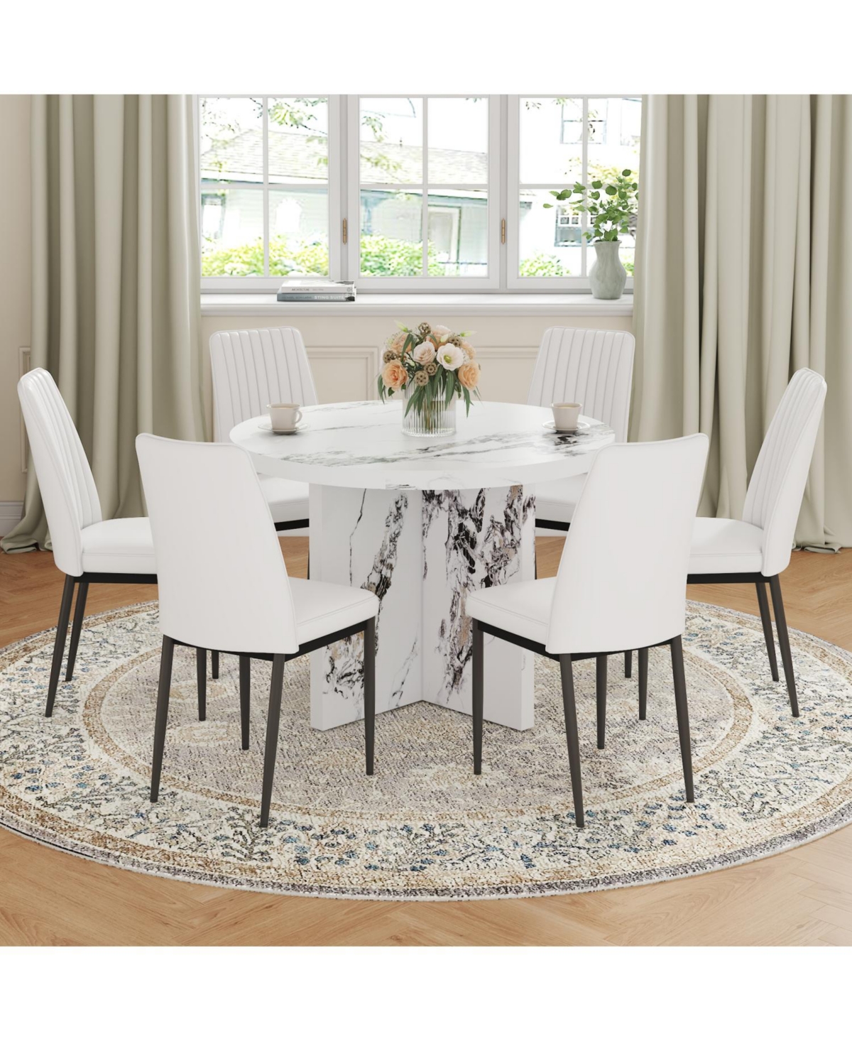 Click here for Streamdale Furniture 7-Piece Dining Set 42" R... prices