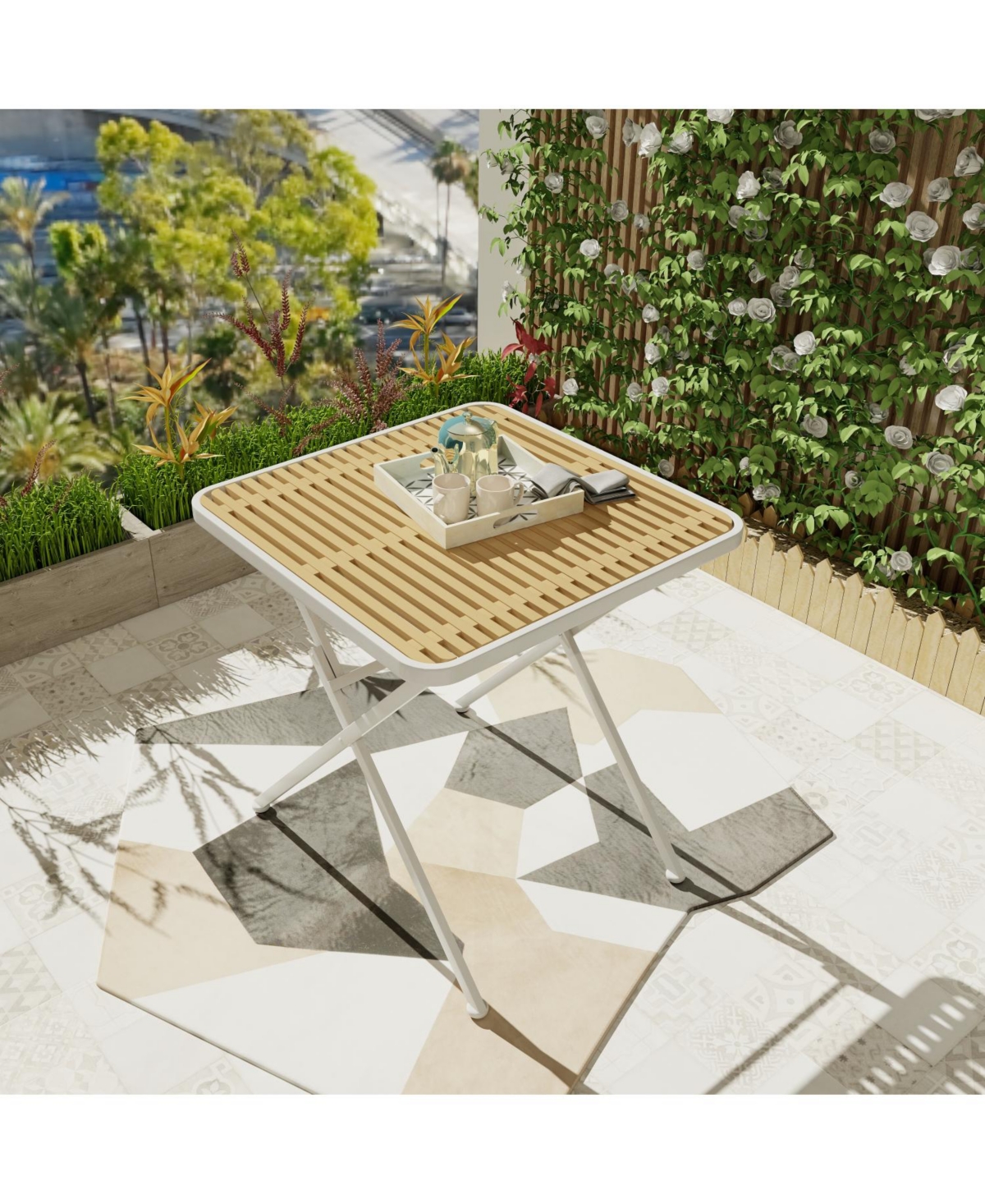 Click here for Streamdale Furniture Folding Square Table - Indoor... prices