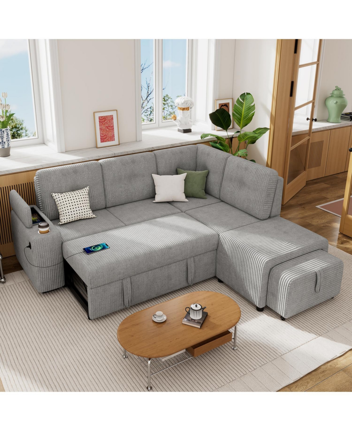 Click here for Streamdale Furniture L-Shaped Sectional Sofa with... prices