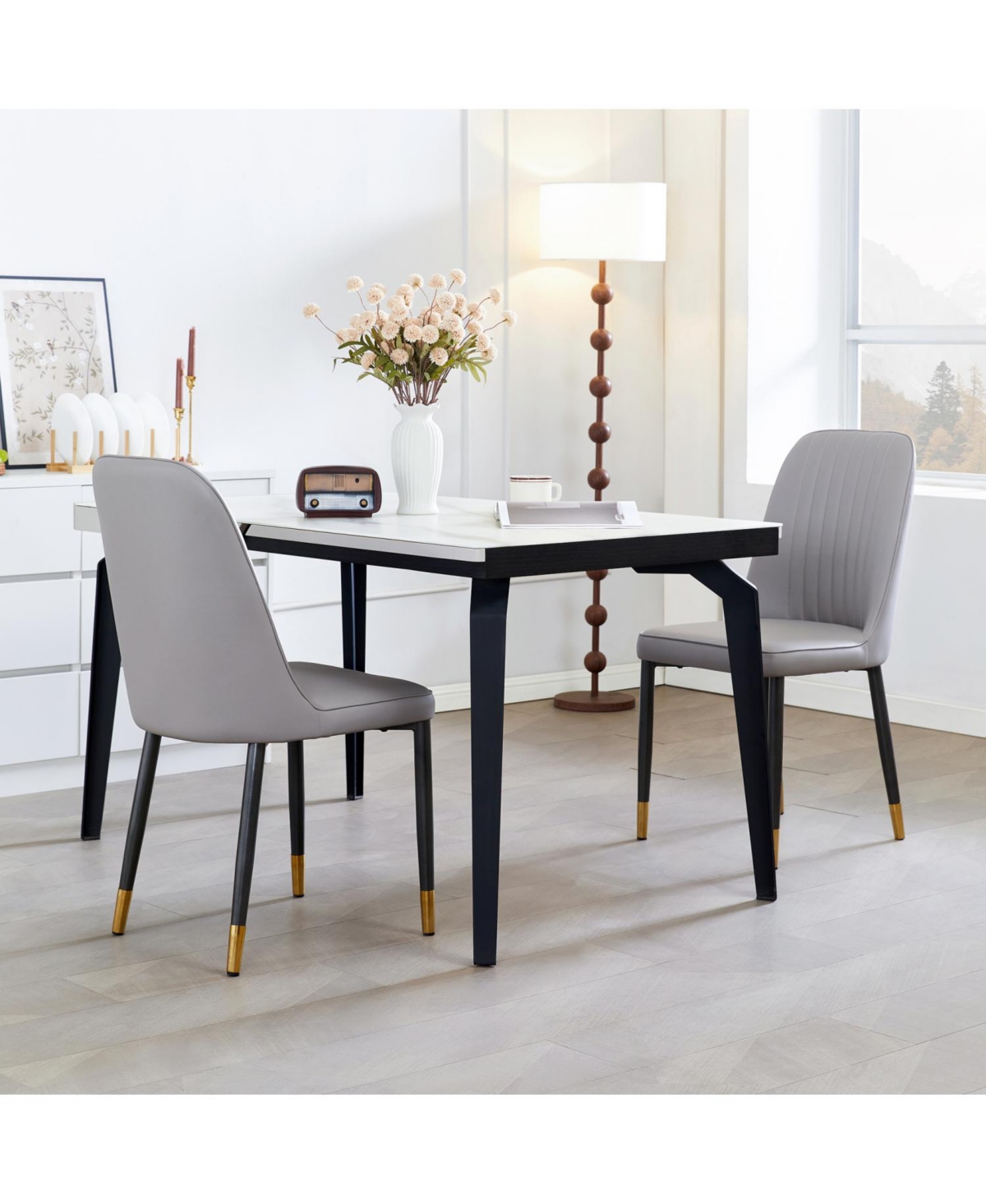 Click here for Streamdale Furniture Grey Dining Chairs (Set of 2)... prices