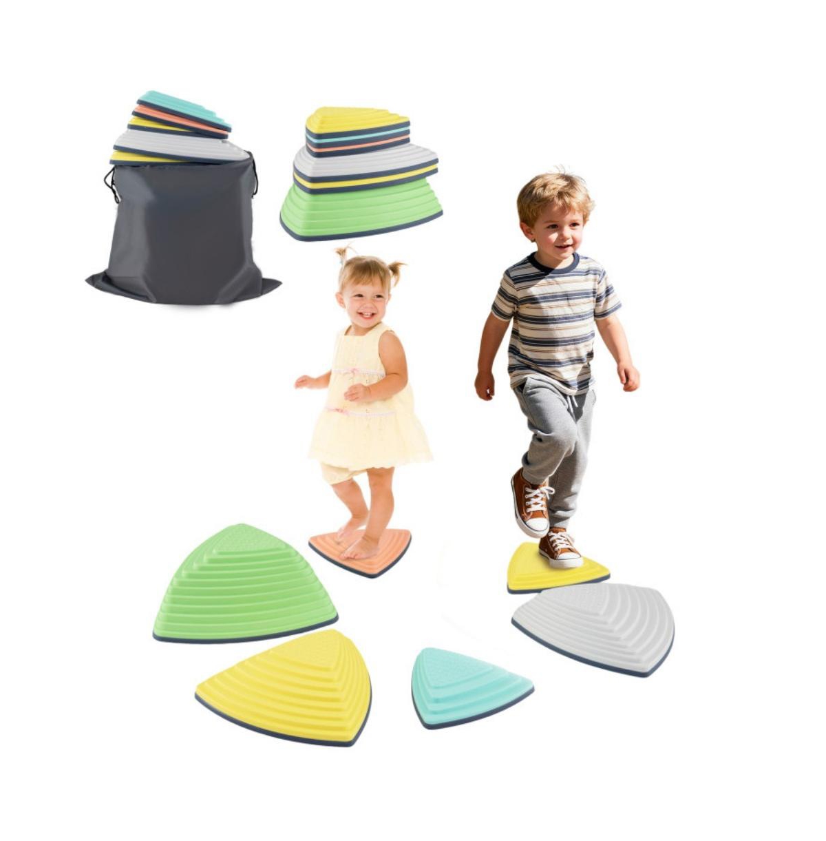 Click here for Kids Balance Stepping Stones Set of Six with Textu... prices