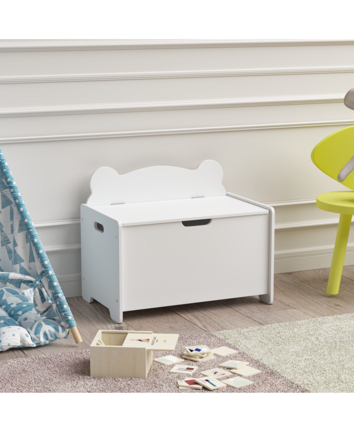 Click here for Streamdale Furniture Kids Wooden Toy Box - White -... prices