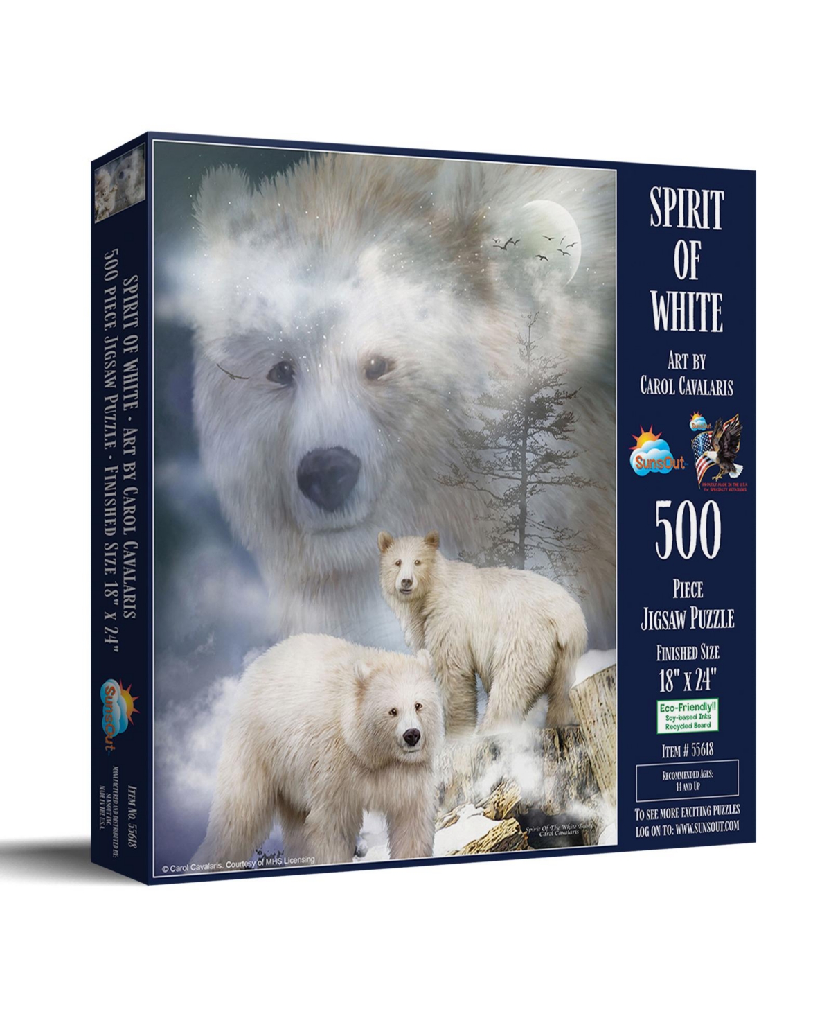 Click here for SunsOut Spirit of White Bears 500 piece Jigsaw Puz... prices