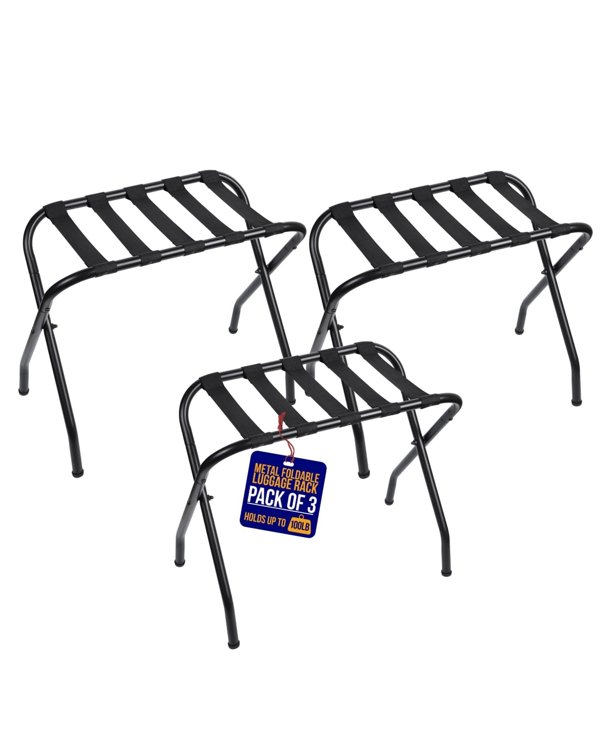 Click here for Lifemaster Metal Luggage Rack - Pack of 3 Foldable... prices