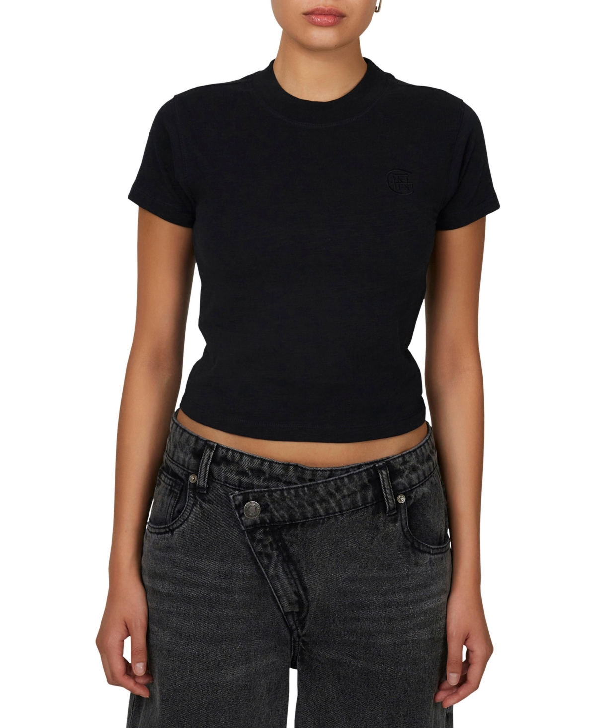 Click here for Good For Nothing Womens Emblem Slub Baby T-shirt -... prices