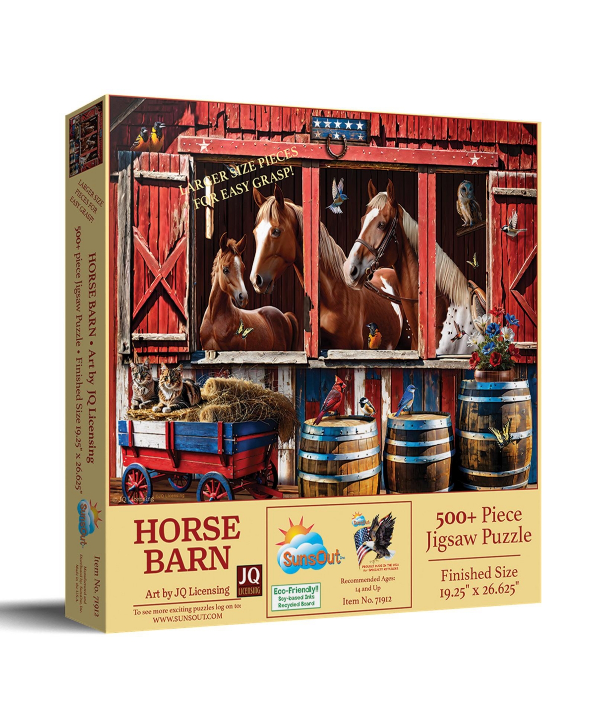 Click here for Horse Barn 500 piece Jigsaw Puzzle for Adults Larg... prices