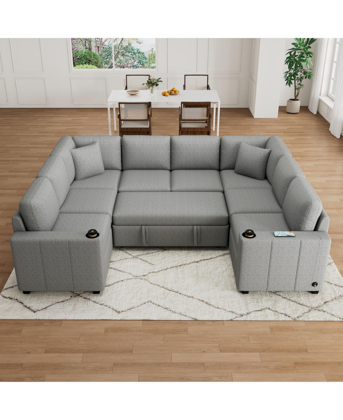 Click here for Streamdale Furniture 107" Sectional Sofa Bed... prices