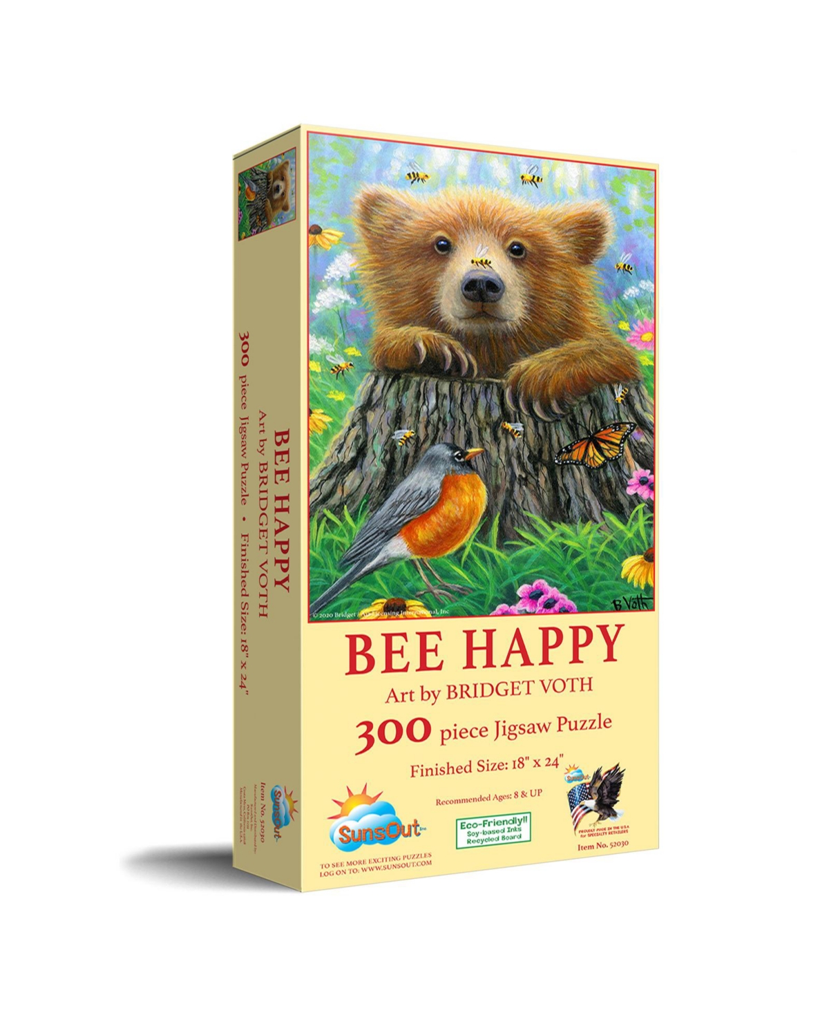 SunsOut Bee Happy 300 piece Jigsaw Puzzle for Adults