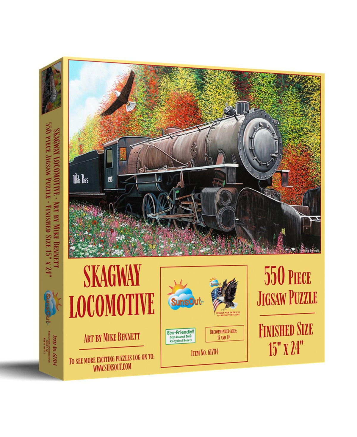 Click here for SunsOut Skagway Locomotive 550 piece Jigsaw Puzzle... prices