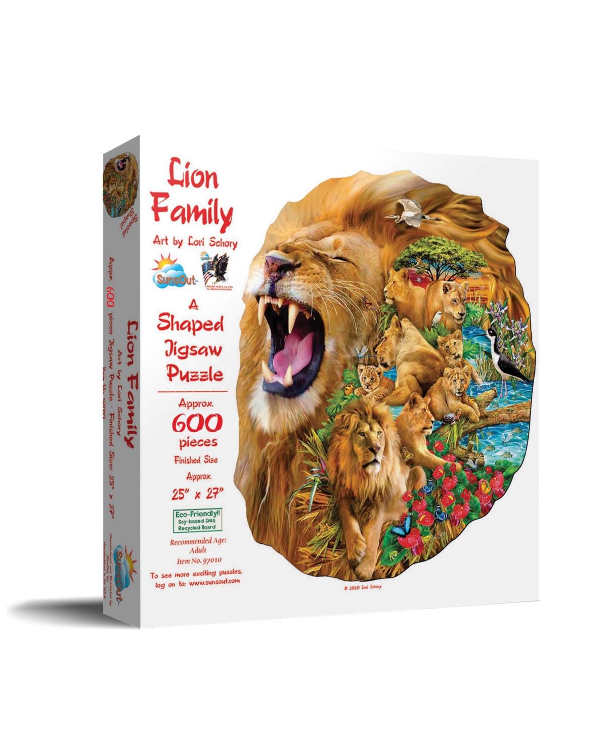 Click here for SunsOut Lion Family 600 piece Jigsaw Puzzle for Ad... prices