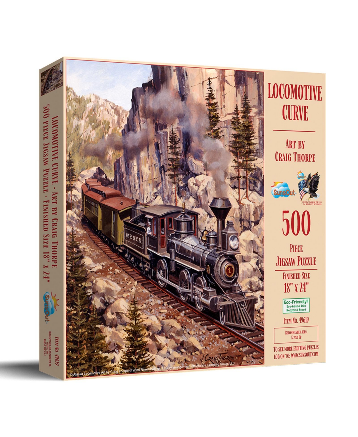 Click here for SunsOut Locomotive Curve 500 piece Jigsaw Puzzle f... prices