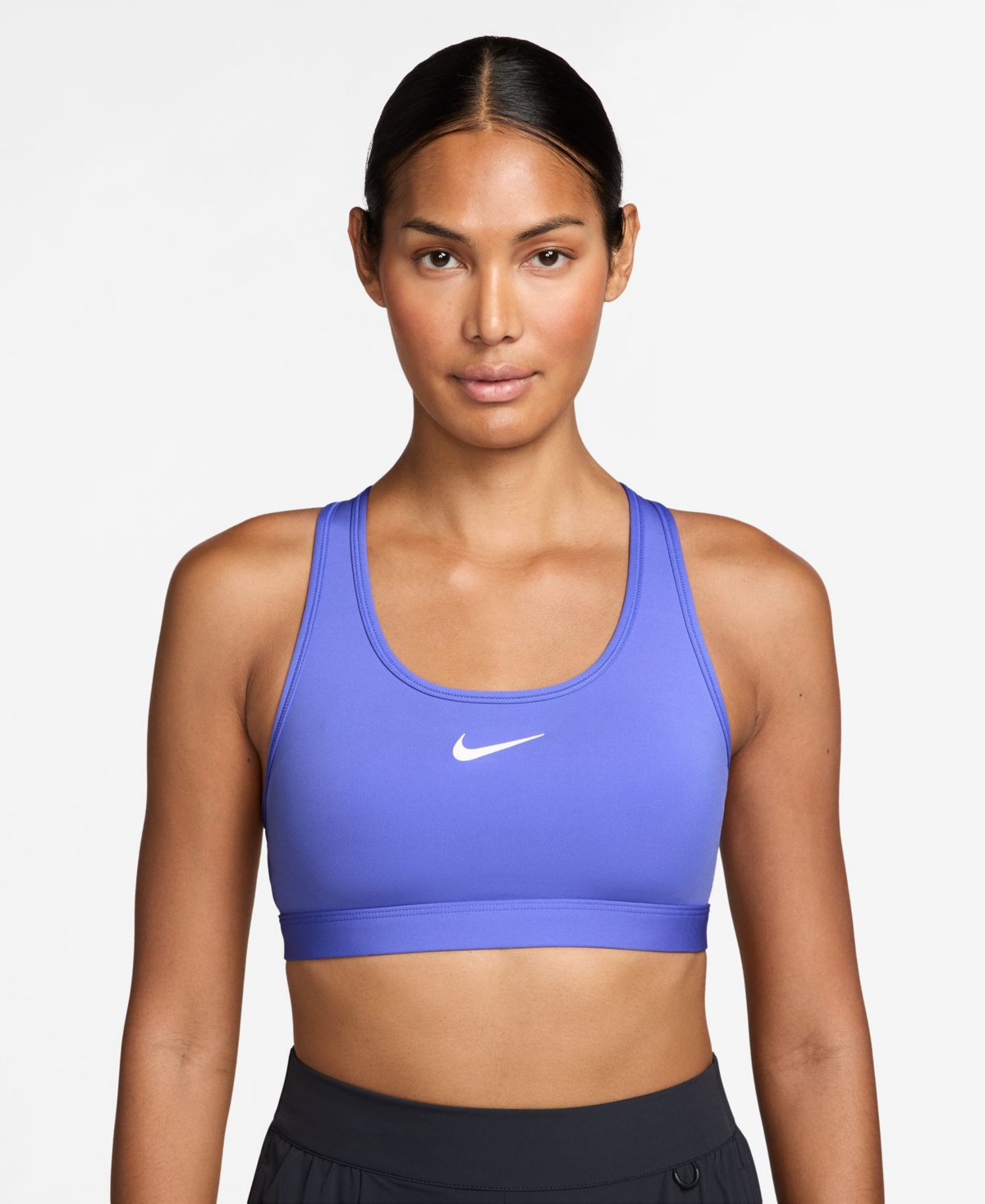 Click here for Nike Womens Swoosh Padded Sports Bra - Sapphire/wh... prices