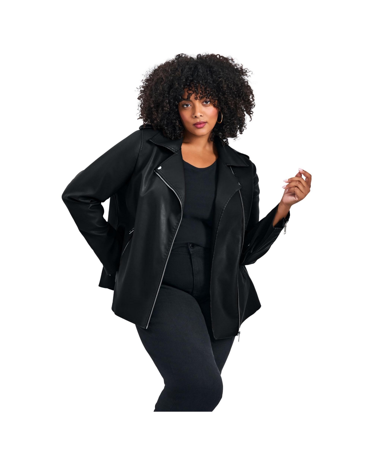 Click here for Avenue Womens Jane Leather Jacket - Black prices