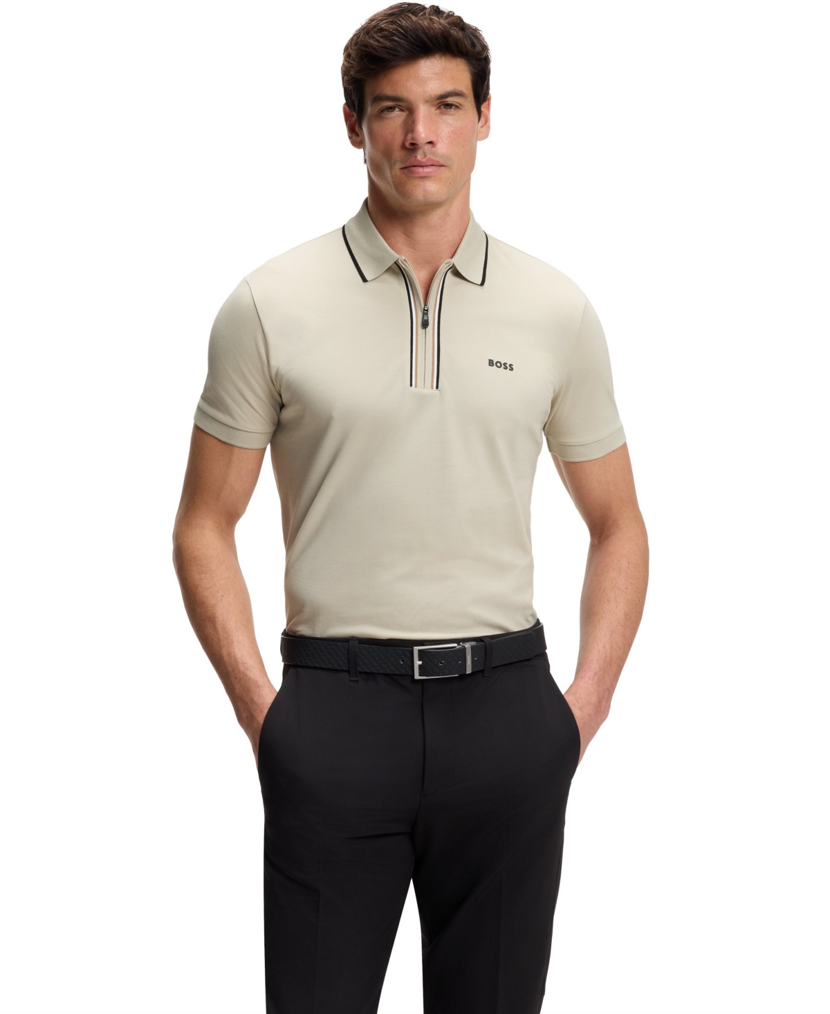 Click here for Boss by Hugo Boss Mens Stretch Cotton Slim-Fit Pol... prices