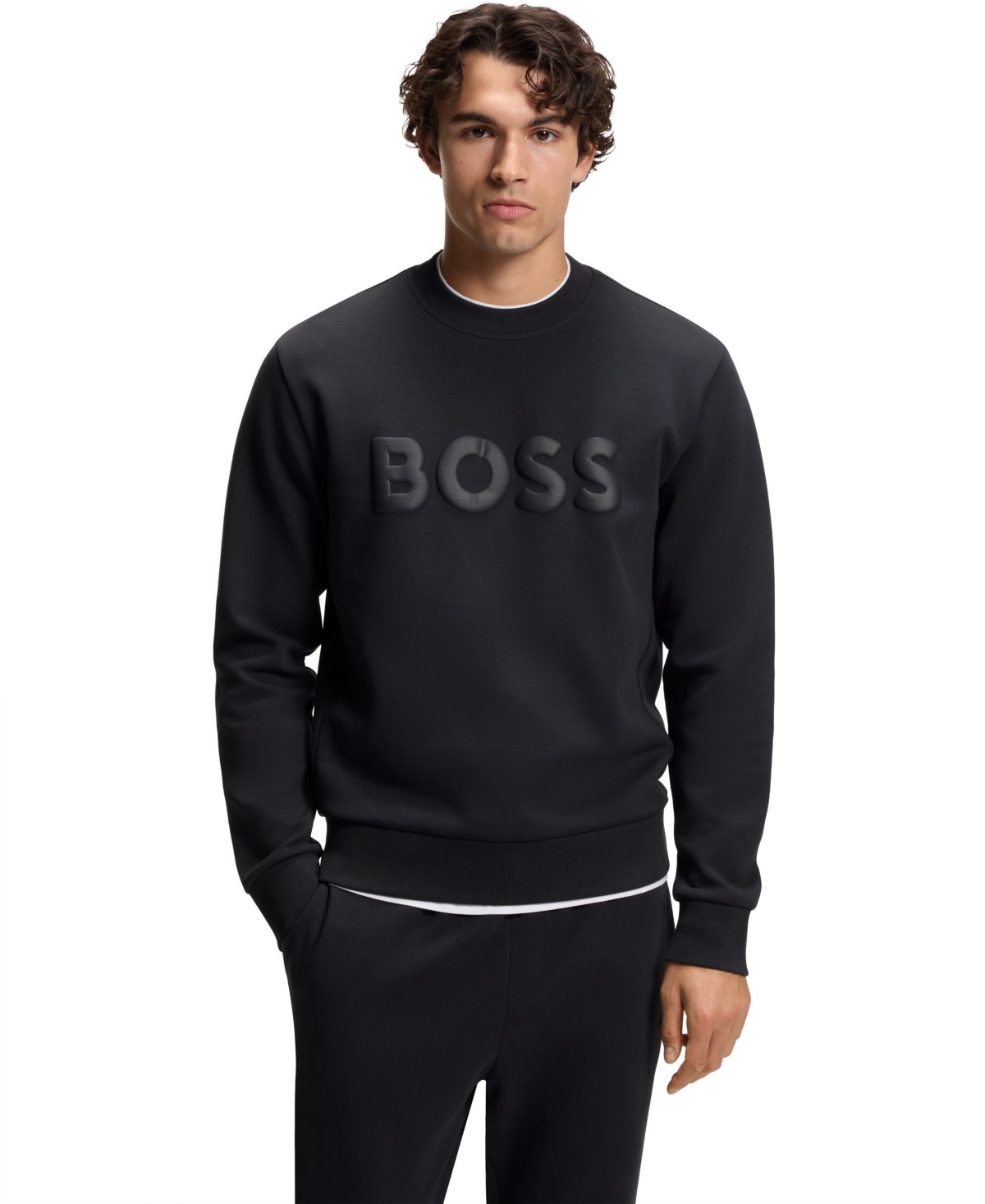 Click here for Boss by Hugo Boss Mens Stretch-Cotton Tonal Logo S... prices