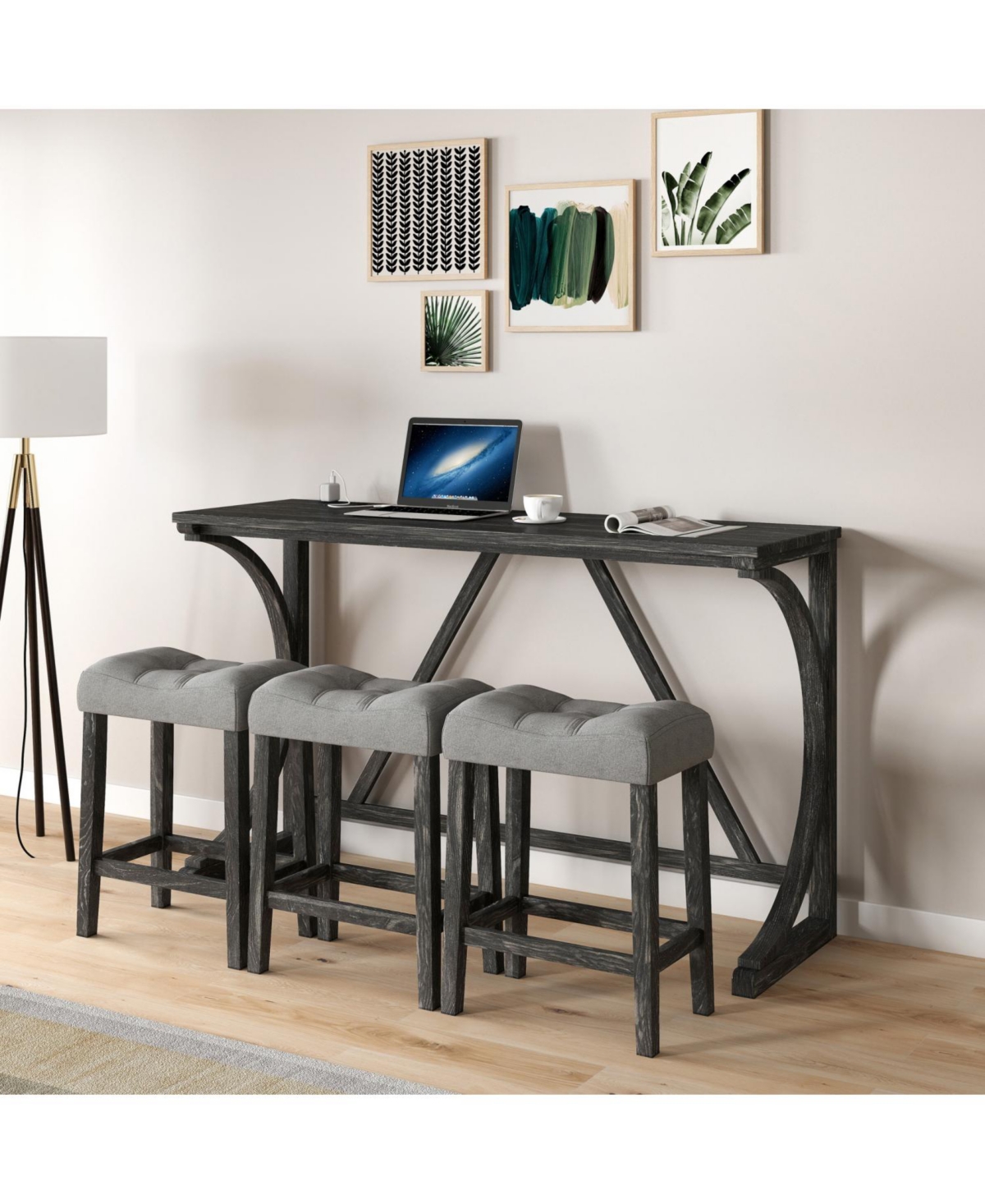 Click here for Streamdale Furniture Industrial Bar Table Set with... prices