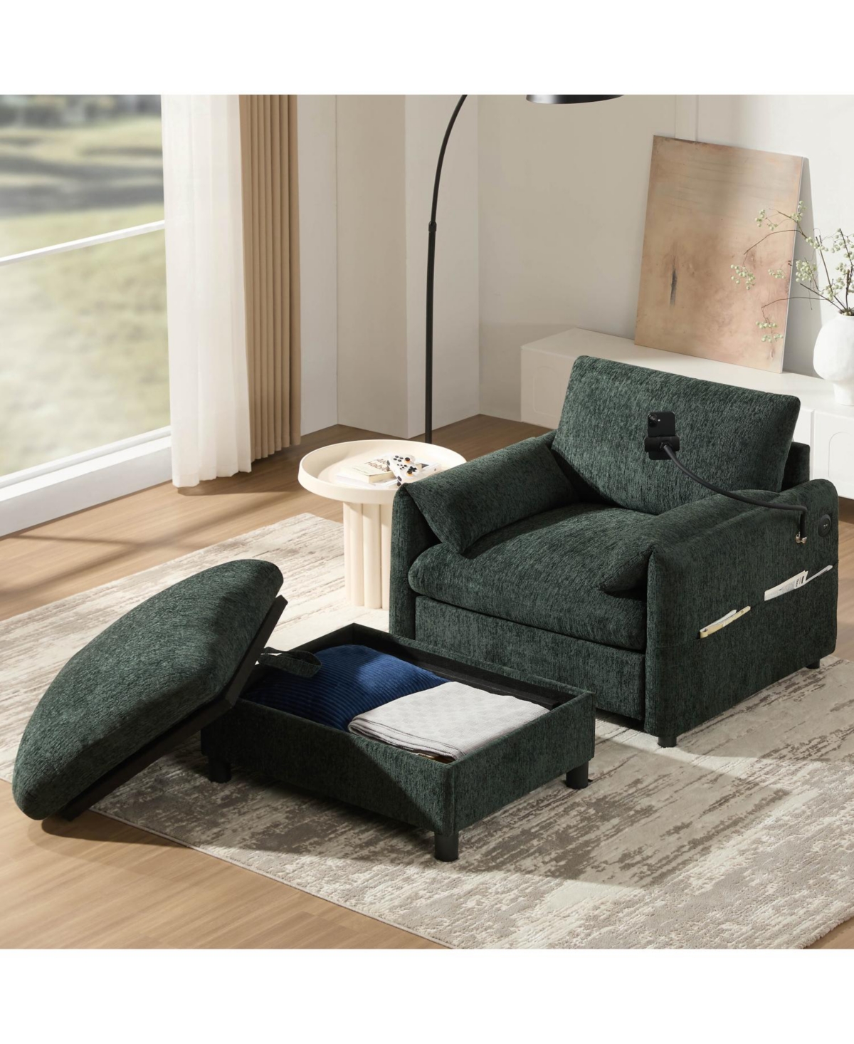 Click here for Streamdale Furniture 38 Sofa w/ Storage Ottoman  U... prices