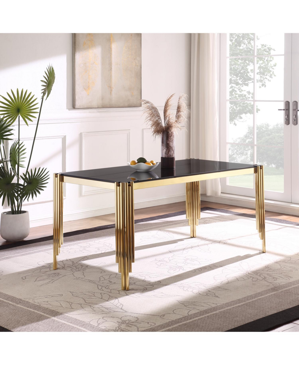 Click here for Streamdale 65" Rectangle Glass Dining Table w... prices