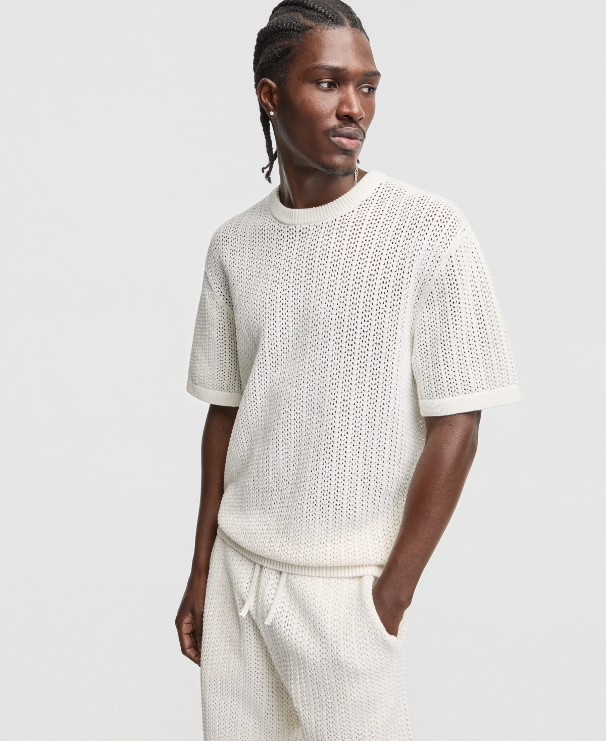 Click here for Mode of One Mens Relaxed-Fit Rio Crewneck Short-Sl... prices