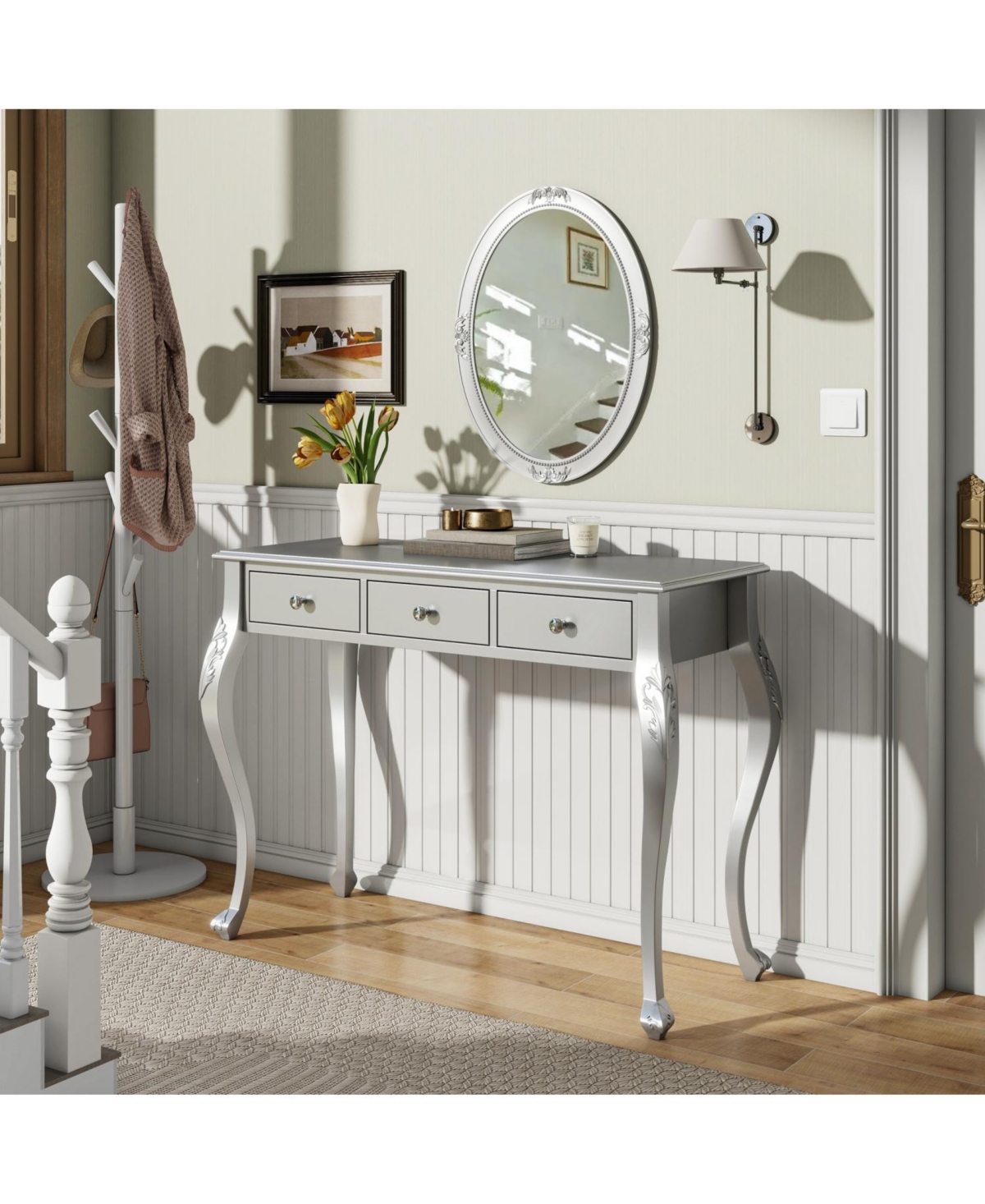 Click here for Streamdale Luxury Vanity Desk with Mirror & 3 Draw... prices