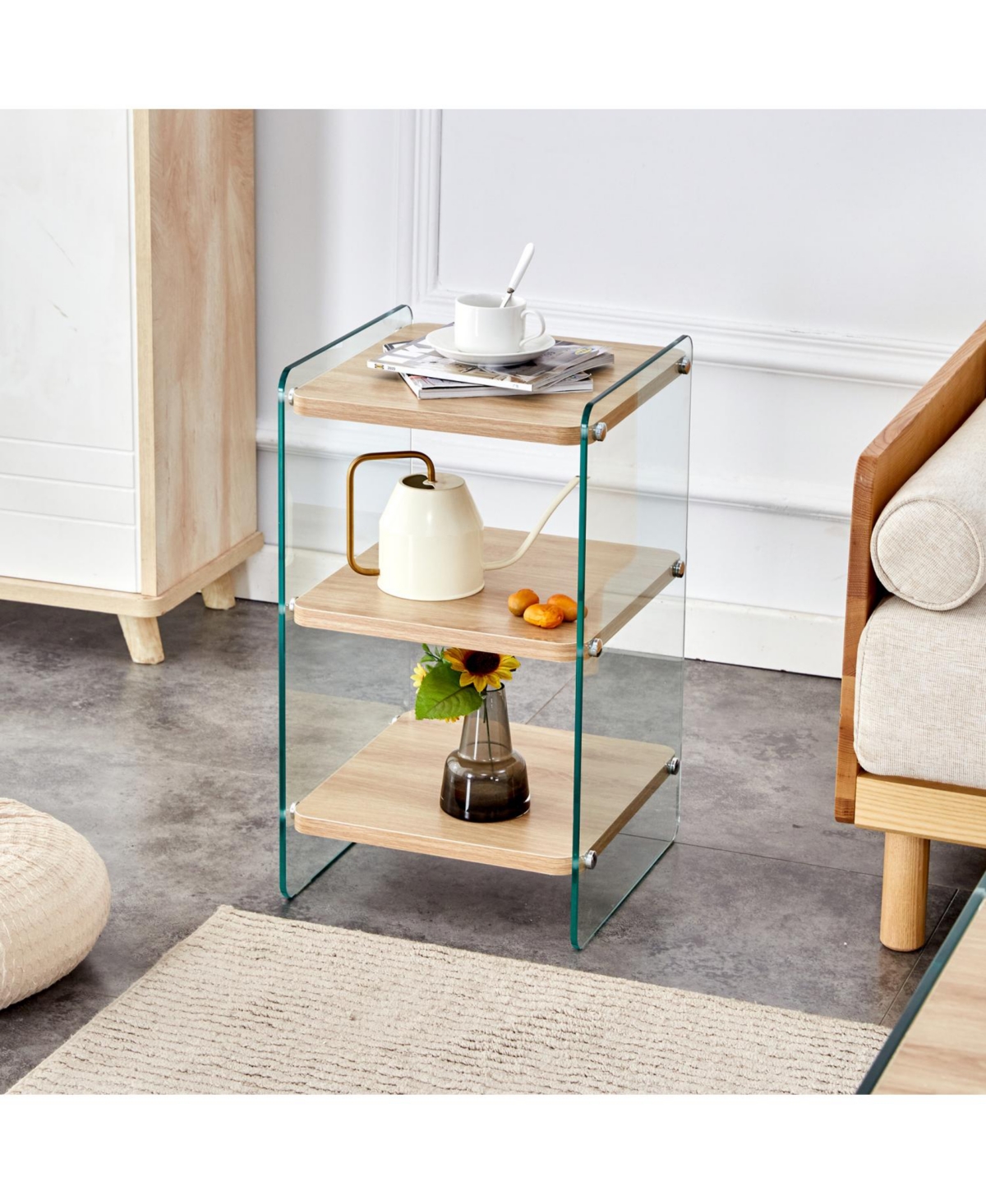 Click here for Streamdale Furniture 3-Layer Bedside Cabinet with... prices