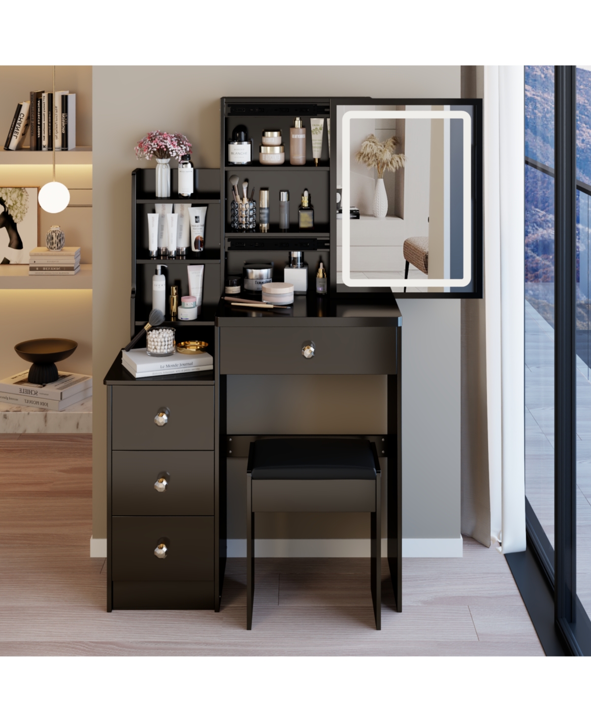 Click here for Streamdale Furniture Led Mirror Vanity Table with... prices