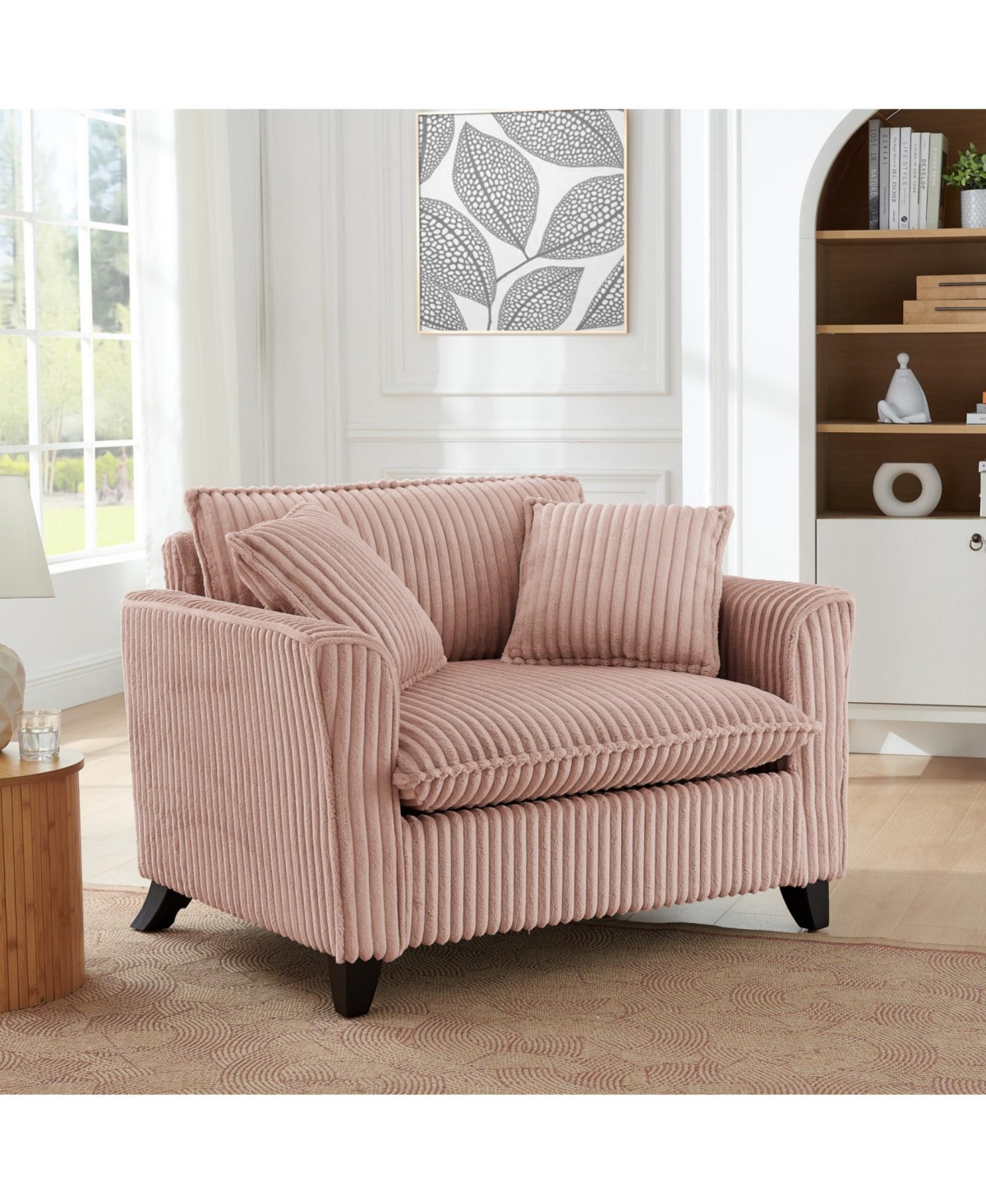 Click here for Streamdale Furniture Pink Lazy Sofa Chair with Bac... prices