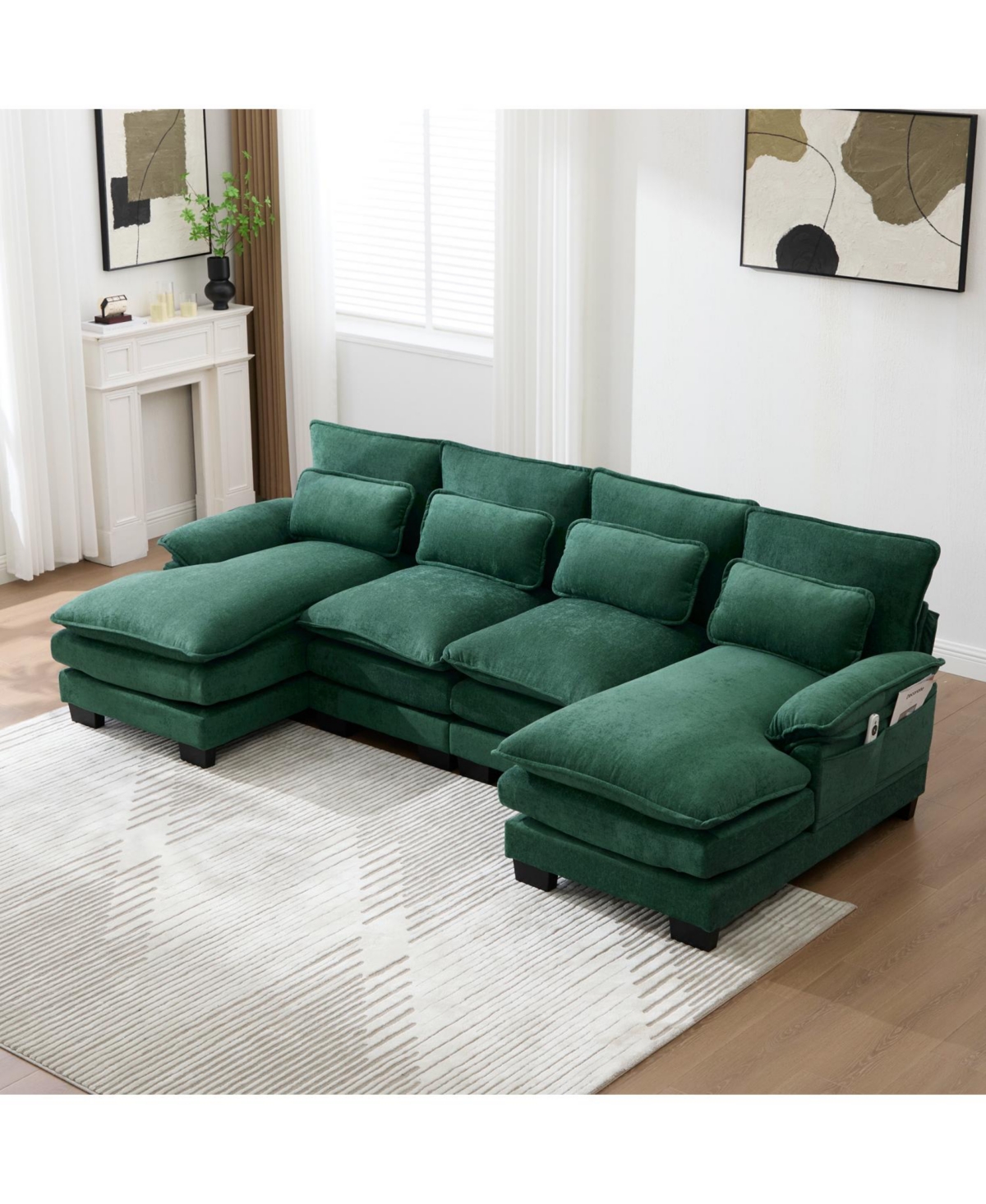 Click here for Streamdale Furniture U Shaped Cloud Couch  110... prices