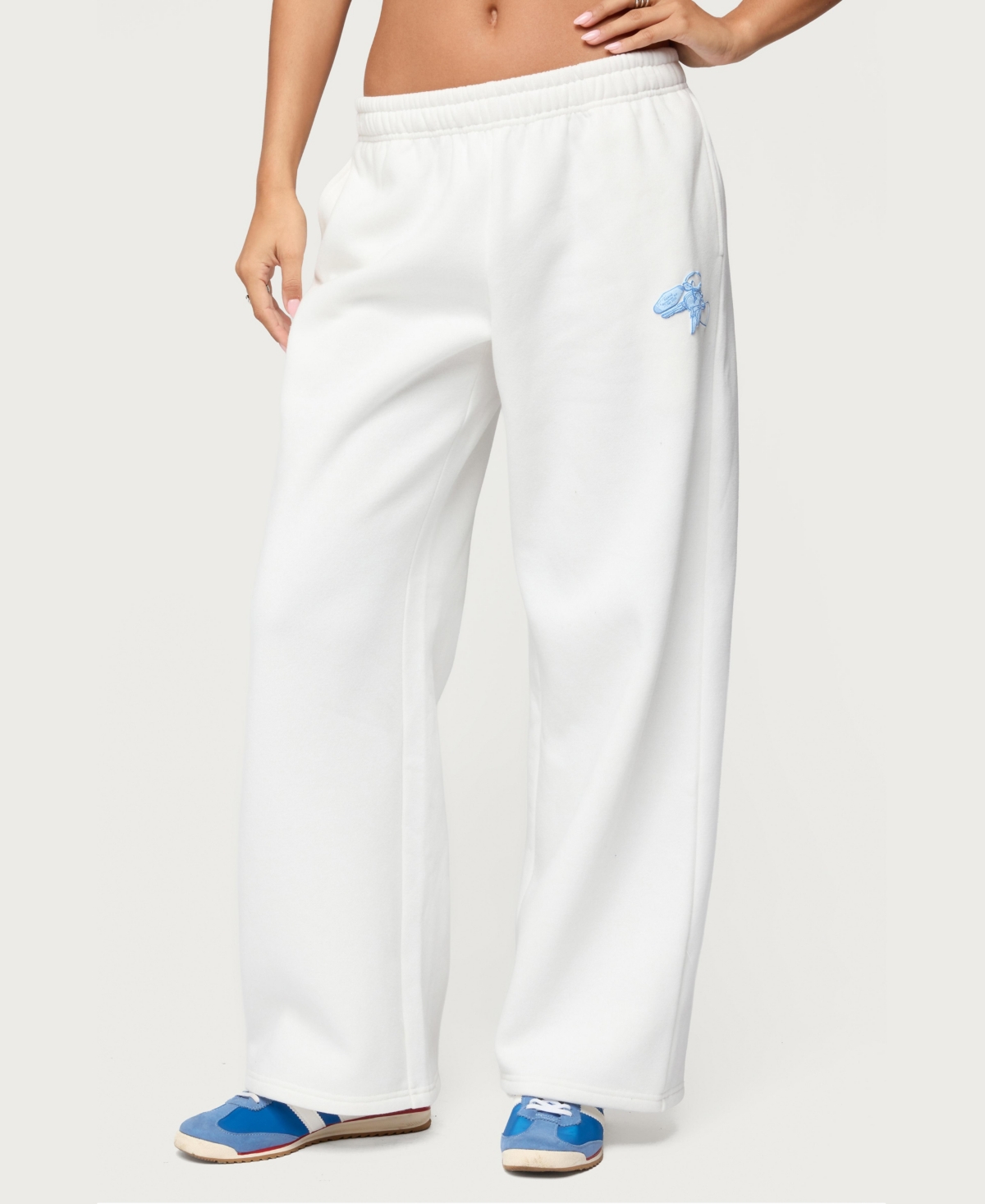 Click here for Edikted Womens Keychain Cutie Straight Leg Sweatpa... prices