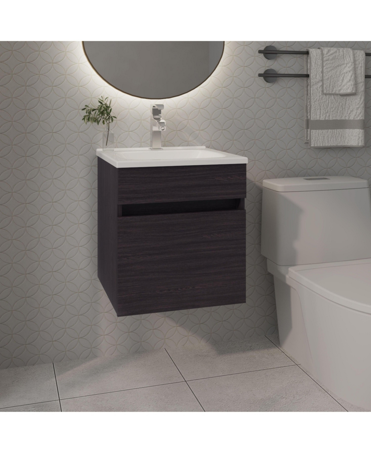 Click here for Fm Furniture Belle Bathroom Floating Vanity with S... prices