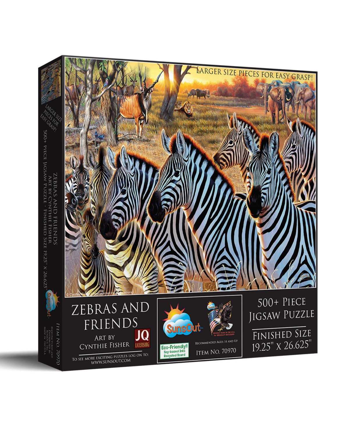 Click here for SunsOut Zebras and Friends 500 piece Jigsaw Puzzle... prices