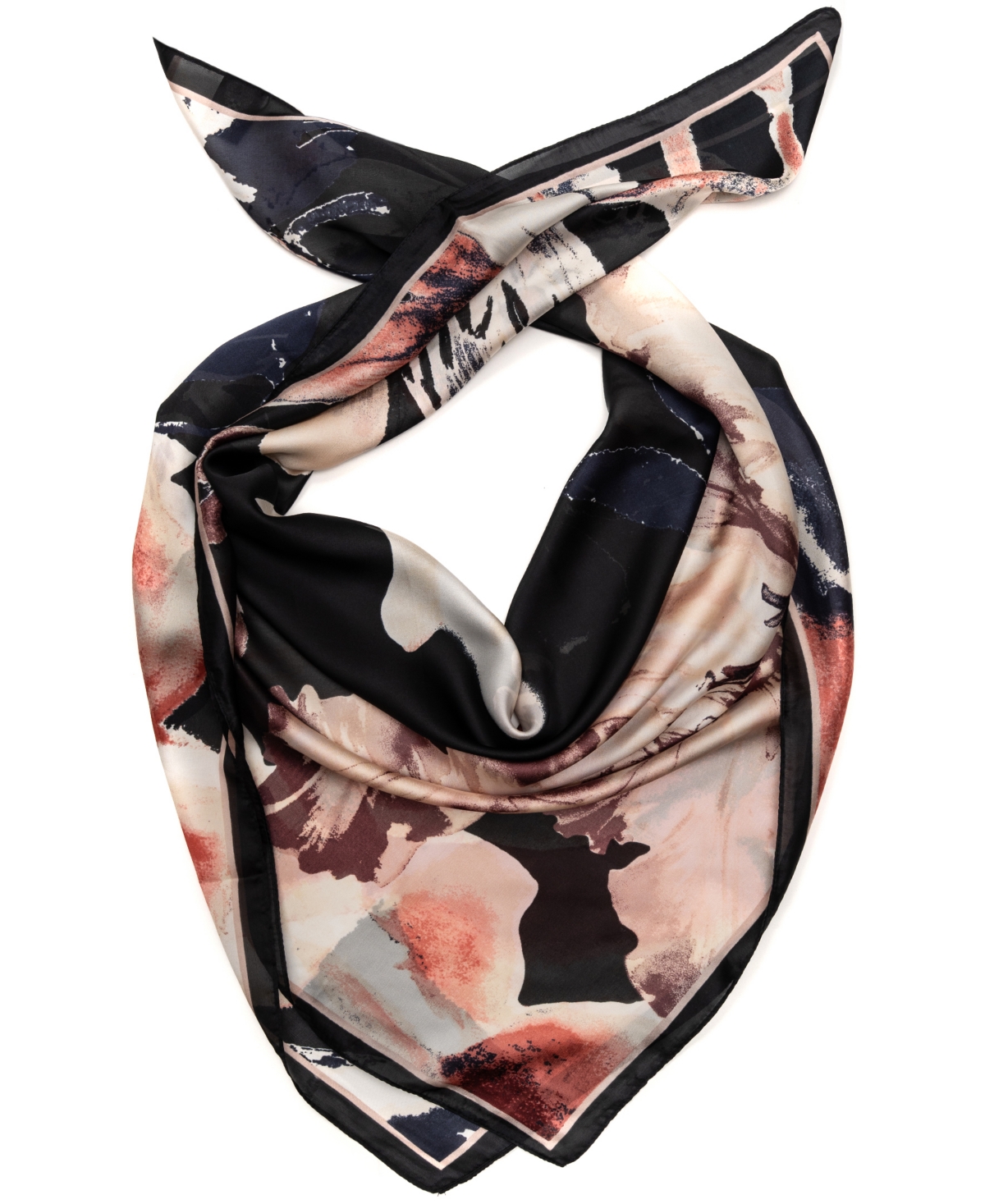 Click here for Vince Camuto Exploded Blooms Square Scarf - Black... prices