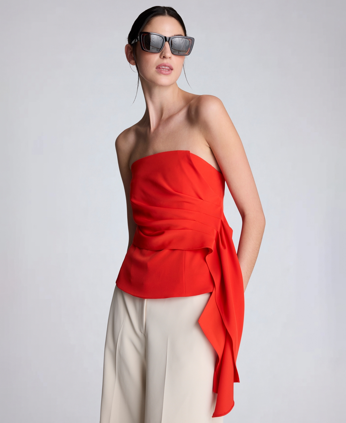 Click here for Kenneth Cole Womens Sleeveless Draped Front Bustie... prices