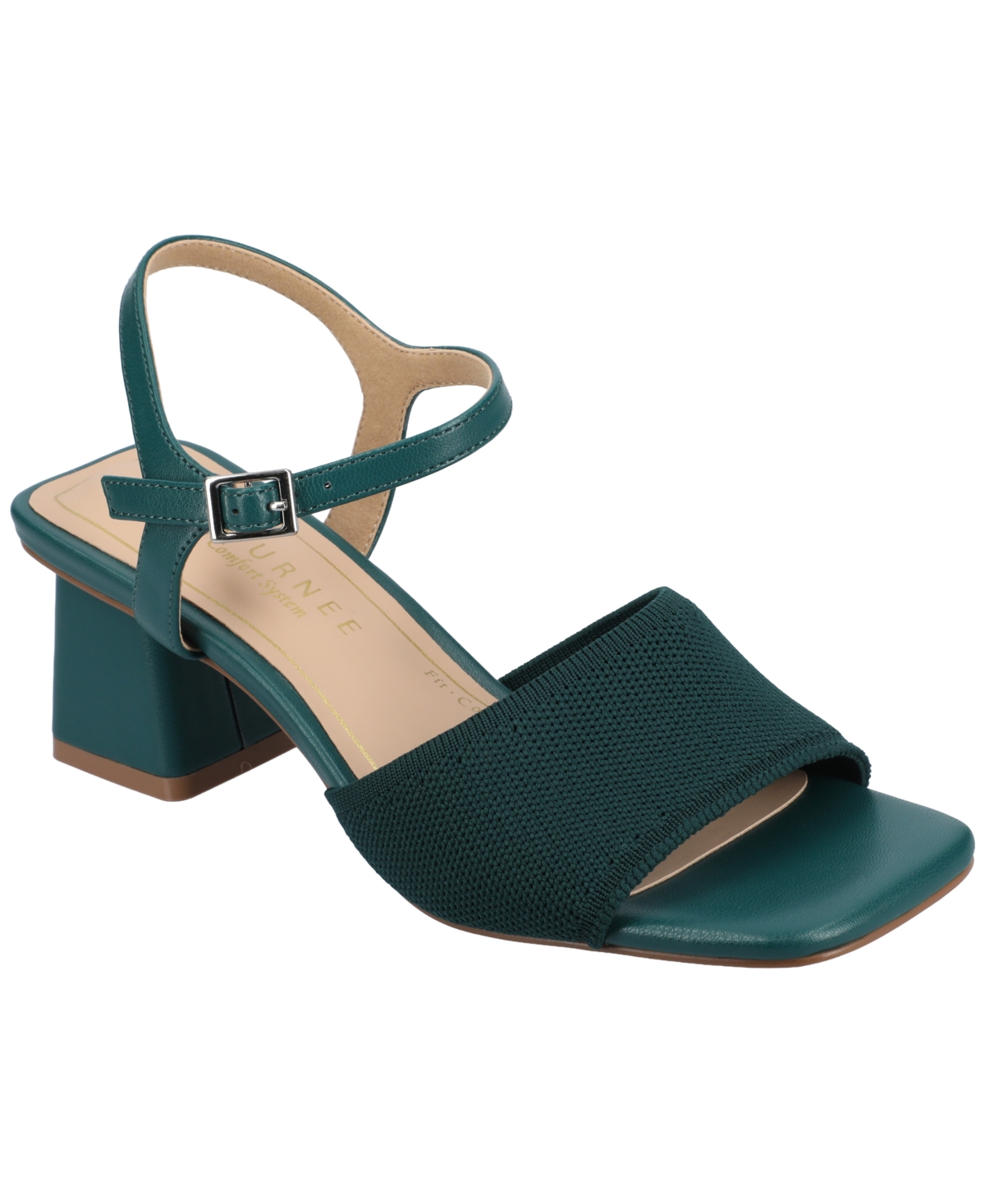 Click here for Journee Collection Womens Evylinn Knit Block Heel... prices