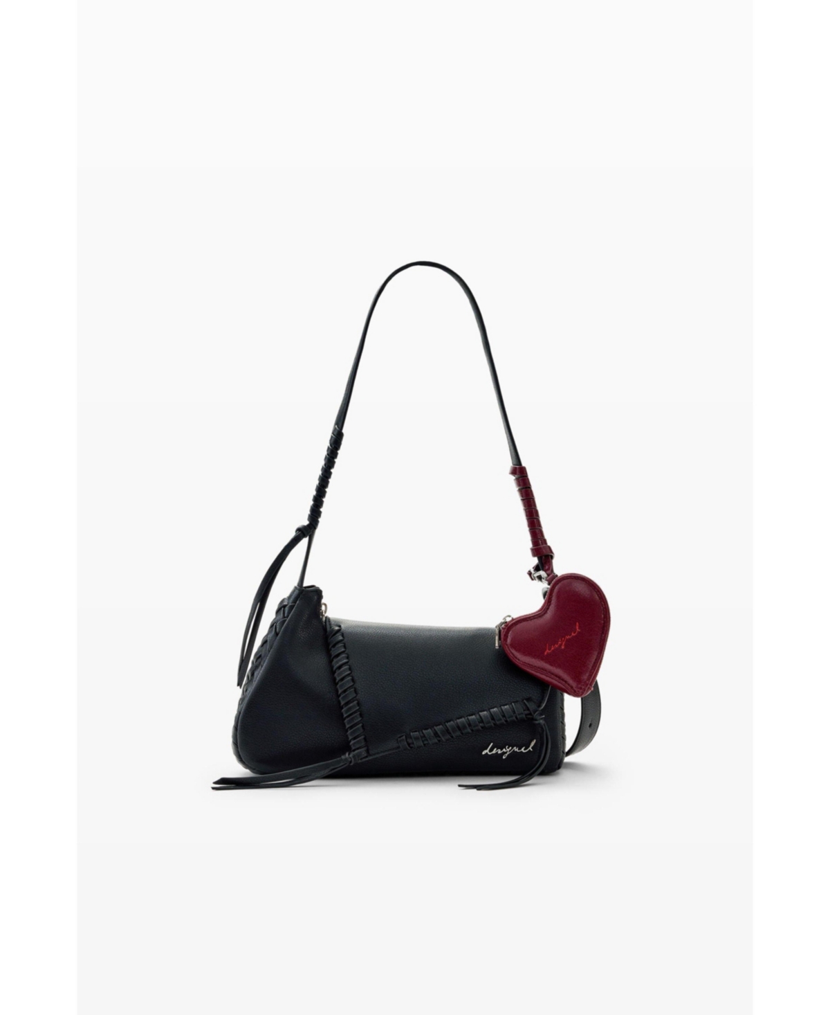 Click here for Desigual Womens Medium heart bag - Black prices