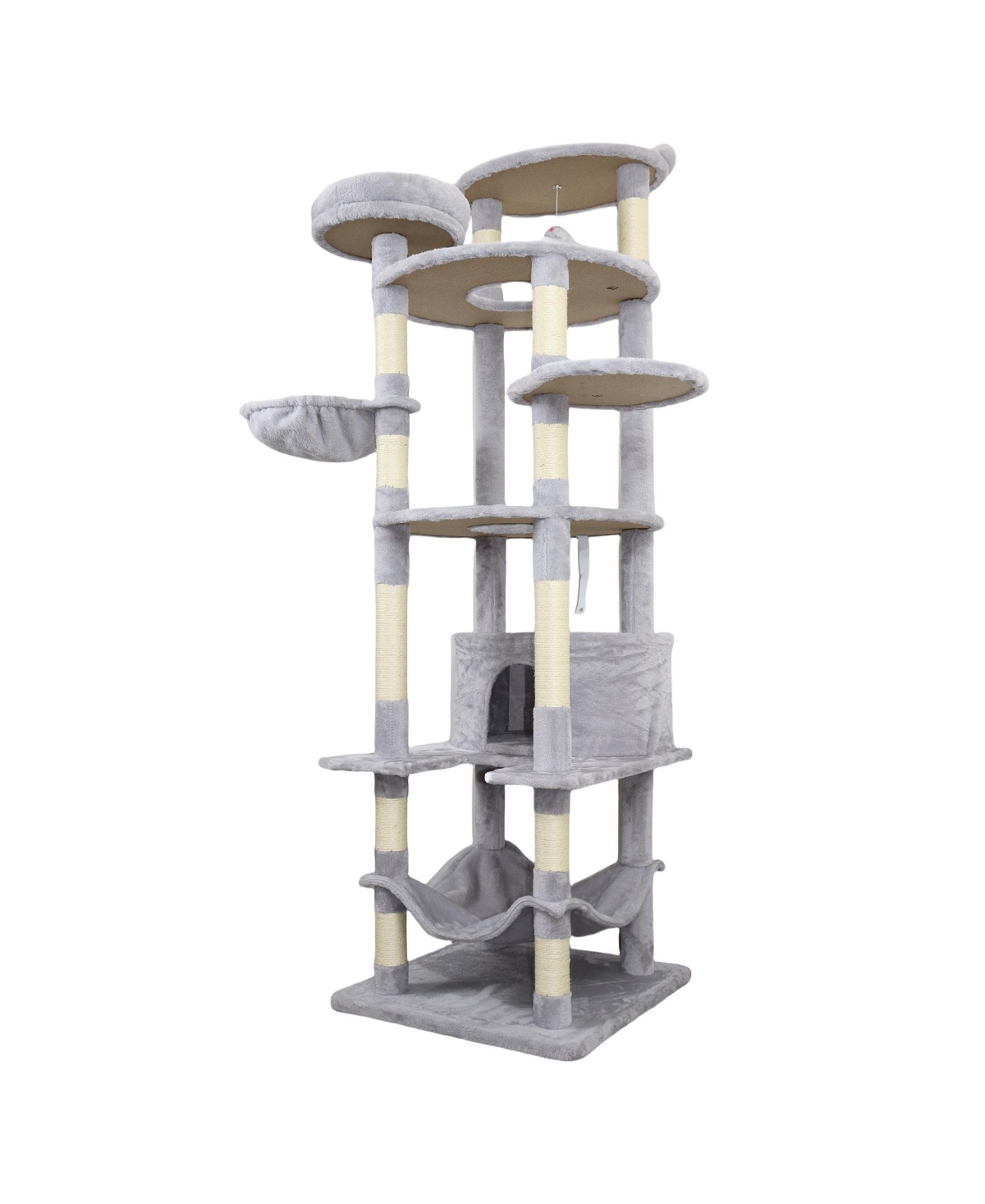Click here for Zeus & Ruta 78.8 Light Gray Cat Tree Wide Base Lar... prices