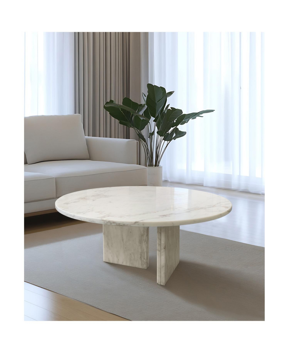 Click here for Streamdale Furniture White Marble Coffee Table - S... prices