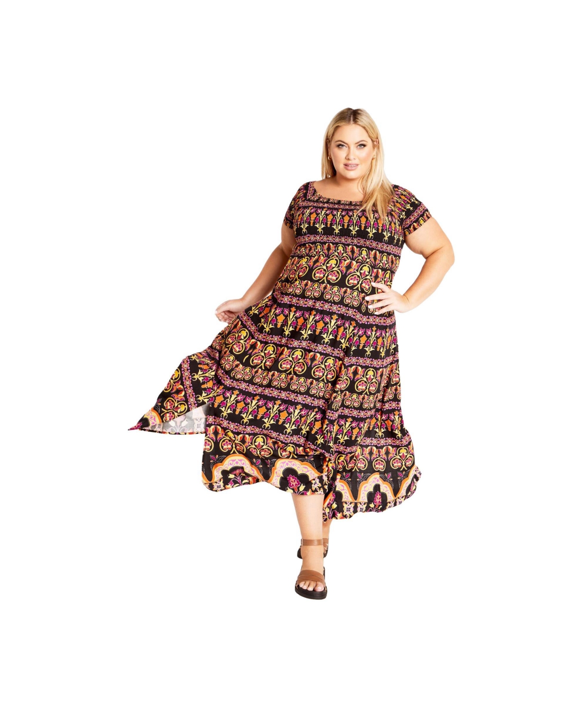 Click here for Avenue Womens Raelynn Border Dress - Casablanca prices