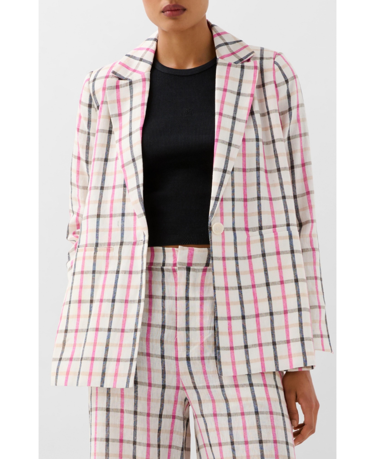 Click here for Scalpers Womens Vichy Blazer - Black prices