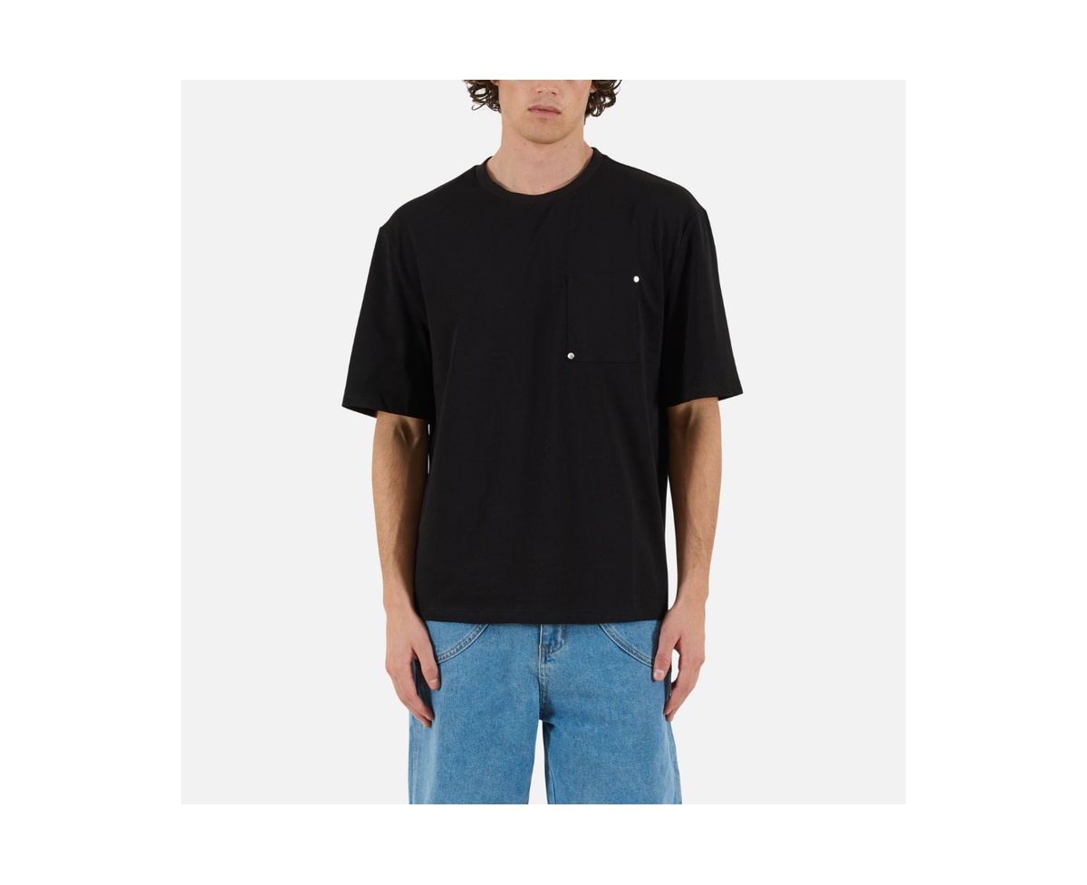 Click here for Krost Mens Oversized Rivet Tee - Black prices