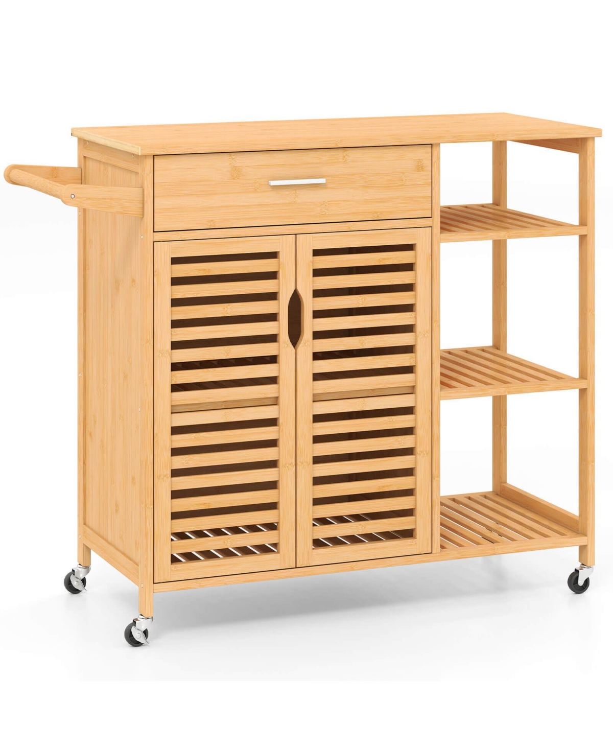 Click here for Costway 35.5" Kitchen Island Cartwith Lockabl... prices
