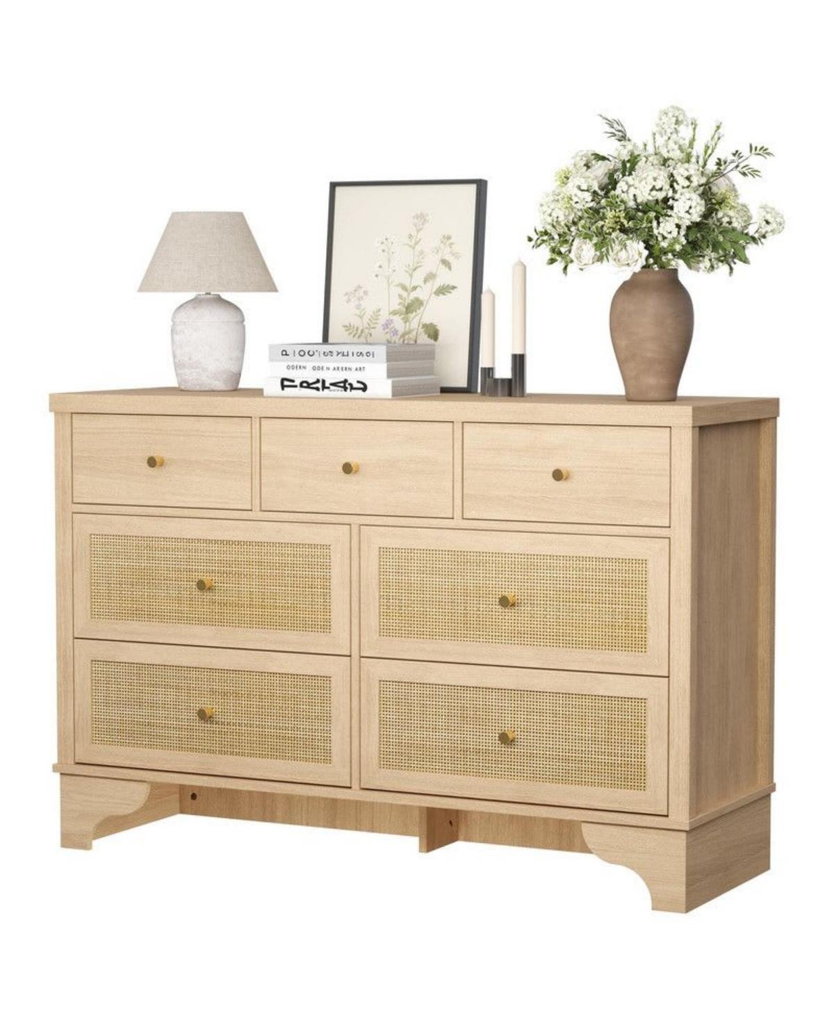 Click here for gaomon 7-Drawer Modern Dresser for Bedroom  Wood C... prices