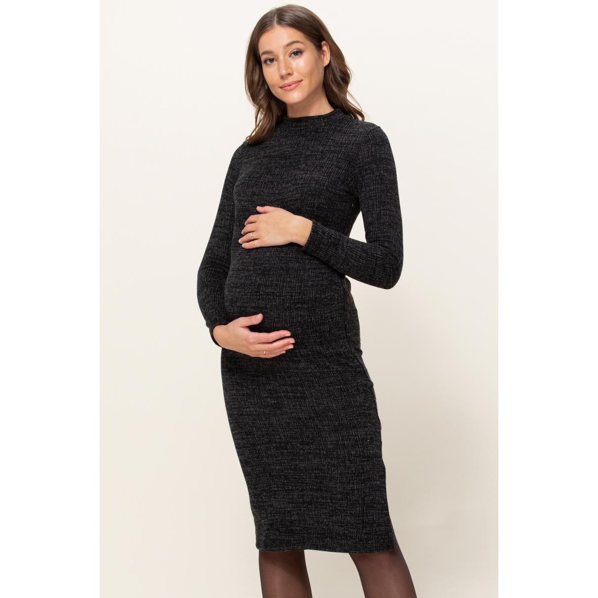 Click here for Hello Miz Maternity Mock Neck Long Sleeve Side Sli... prices