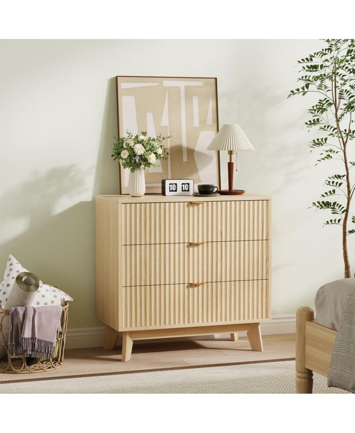 Click here for gaomon 3-Drawer Mid Century Modern Dresser with Ta... prices