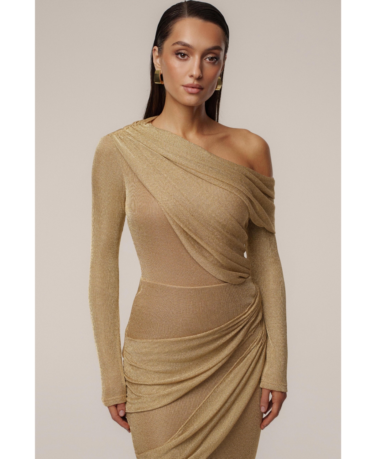 Click here for Jluxlabel Womens Opulent Metallic Bodysuit - Gold prices