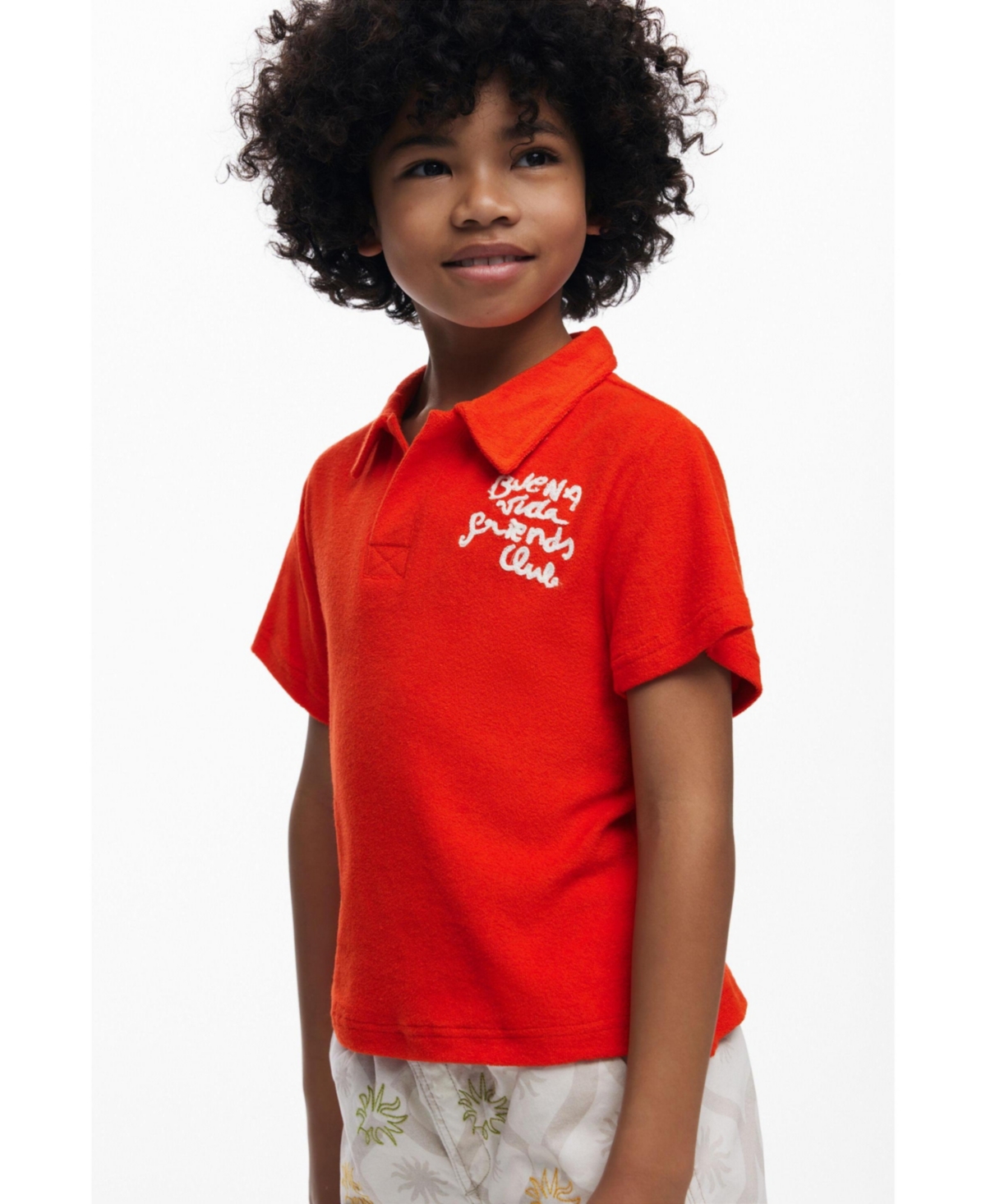 Click here for Desigual Boys Boyss Polo Buena vida - Orange prices