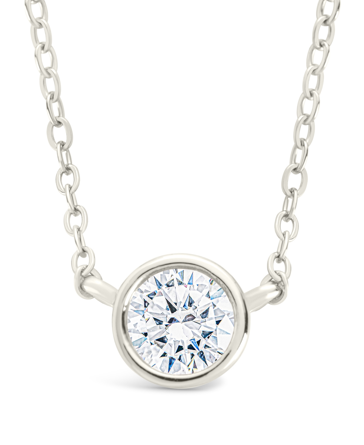 Click here for Sterling Forever Round Bezel Set Pendant - Silver prices