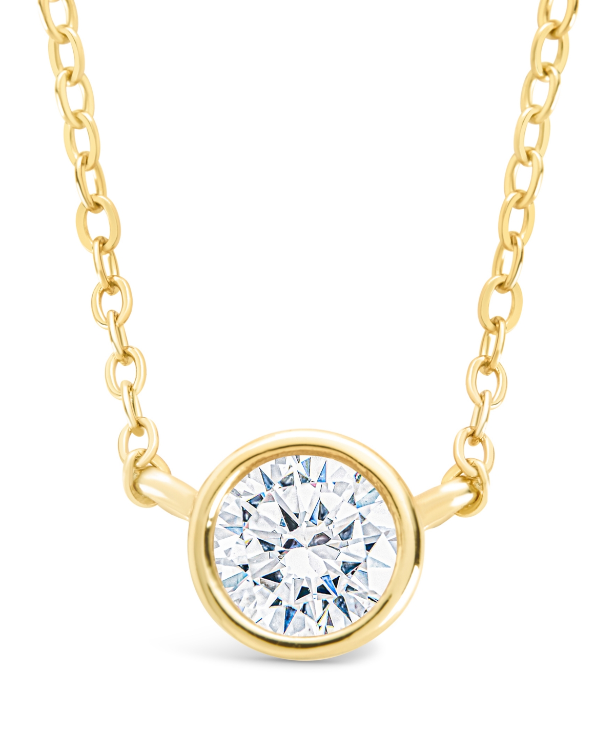 Click here for Sterling Forever Round Bezel Set Pendant - Gold prices