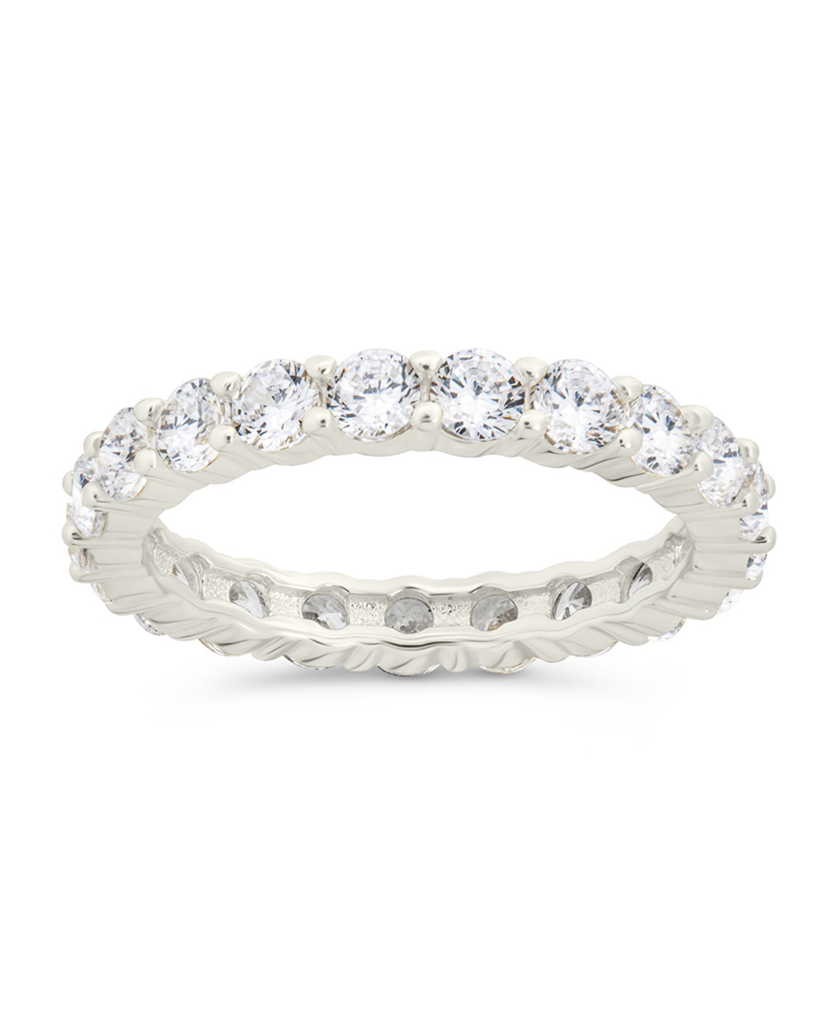 Click here for Sterling Forever Gracie Cz Eternity Ring - Silver prices