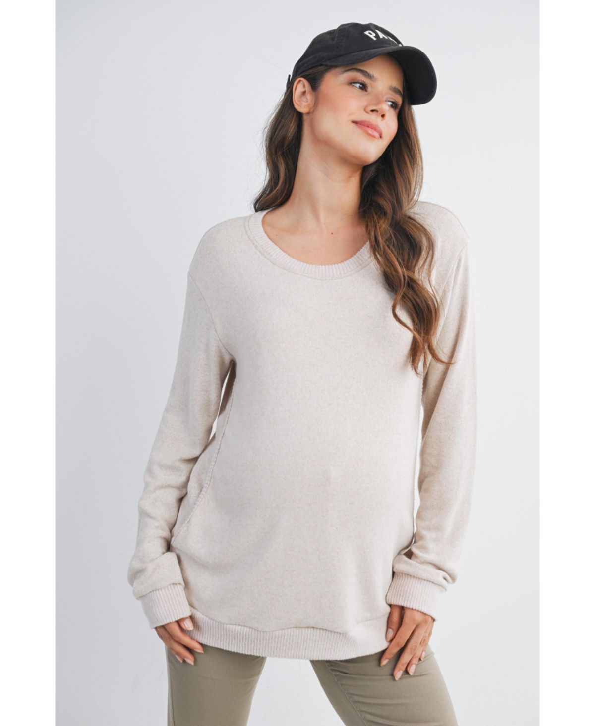 Click here for Hello Miz Maternity Casual V Neck Long Sleeve Pull... prices